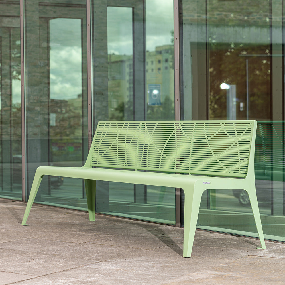 Moderne Gartenbank Chalidor: für Terrasse oder Garten aus Edelstahl – BENKERT MODERN LIVING